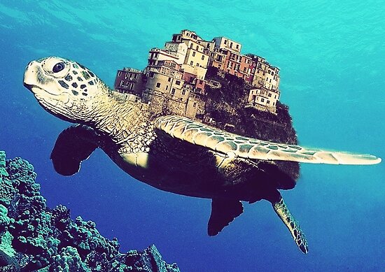 "Italy On Green Sea Turtle" by Ornelly Smile | Redbubble