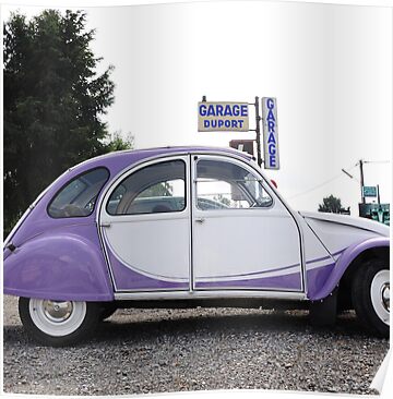 "Citroen 2CV in Milka Colours" by Hans Kool | Redbubble